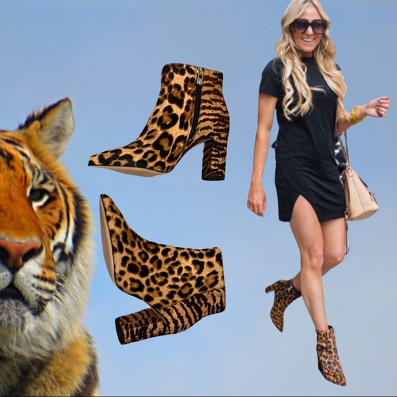 ANTONIO MELANI | Shoes | Genuine Calf Fur Leather Leopard Tiger Print ...